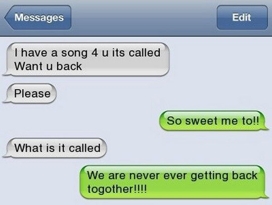 32 Funniest Breakup Texts Comebacks And Ex Trolling Team Jimmy Joe
